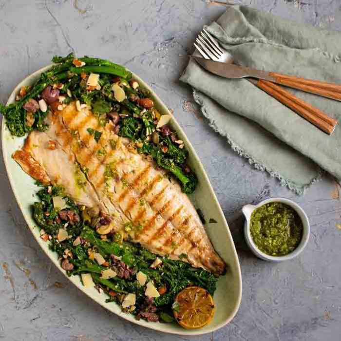 Pan-fried Yellowtail with a Warm Broccoli Salad - Mother City Fish