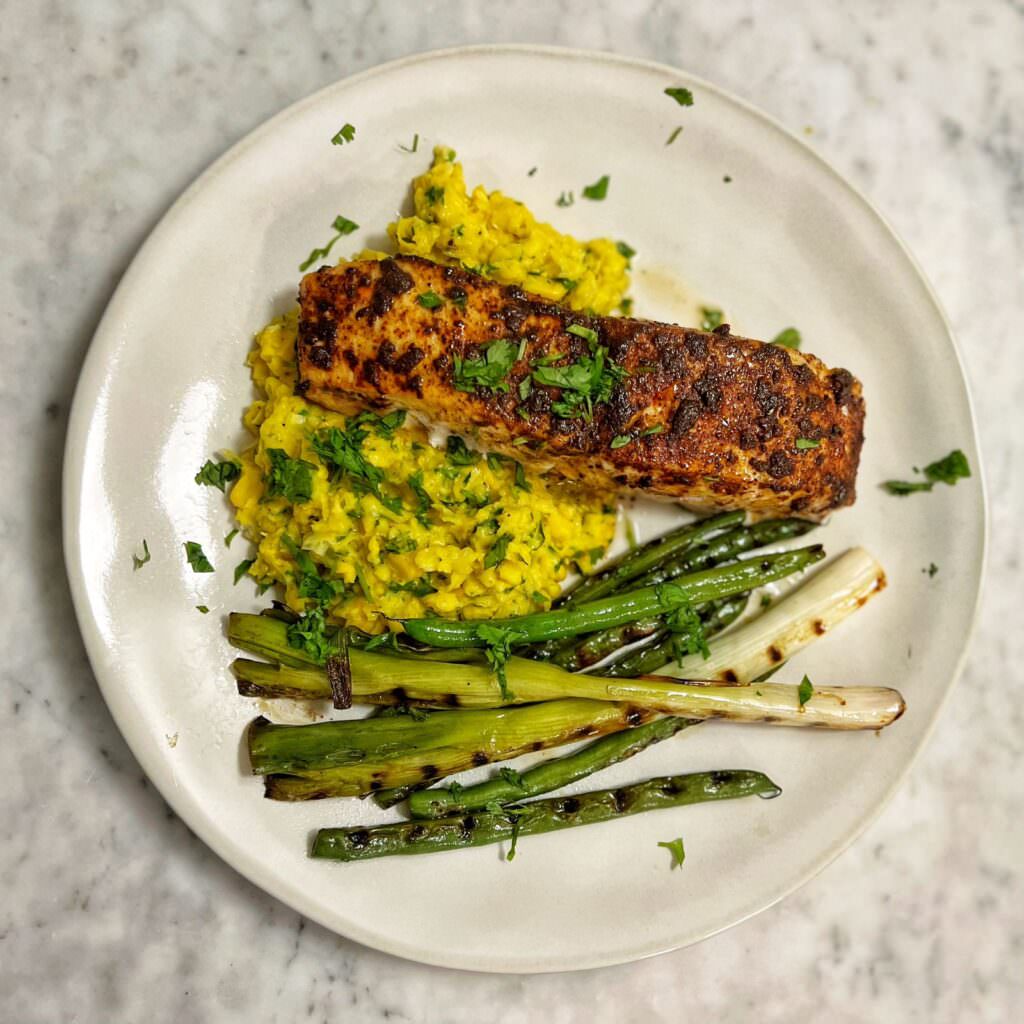 Cajun Butterfish with Creamed Corn - Mother City Fish