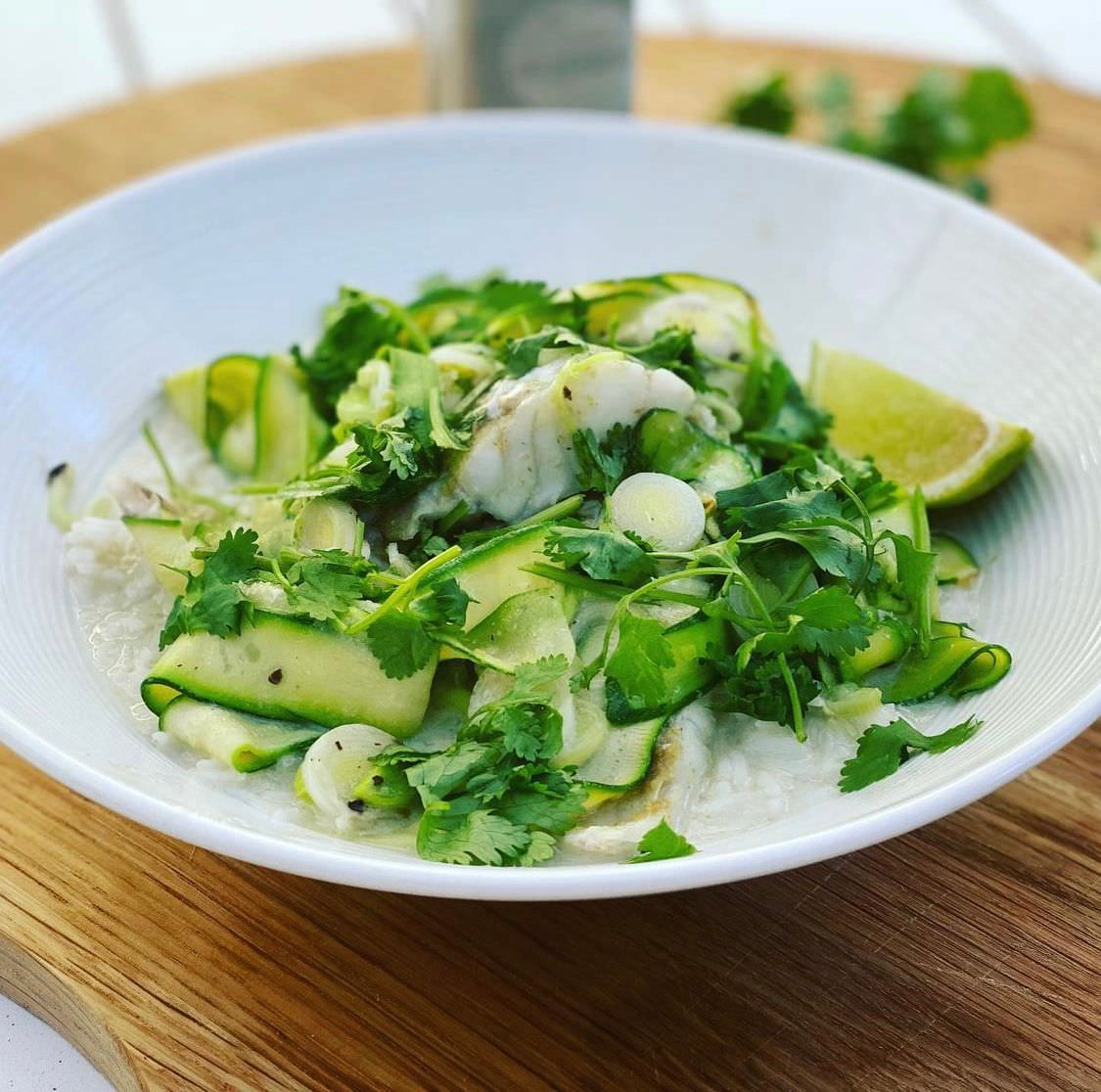 Baby Marrow and Kingklip Green Curry Parcels - Mother City Fish