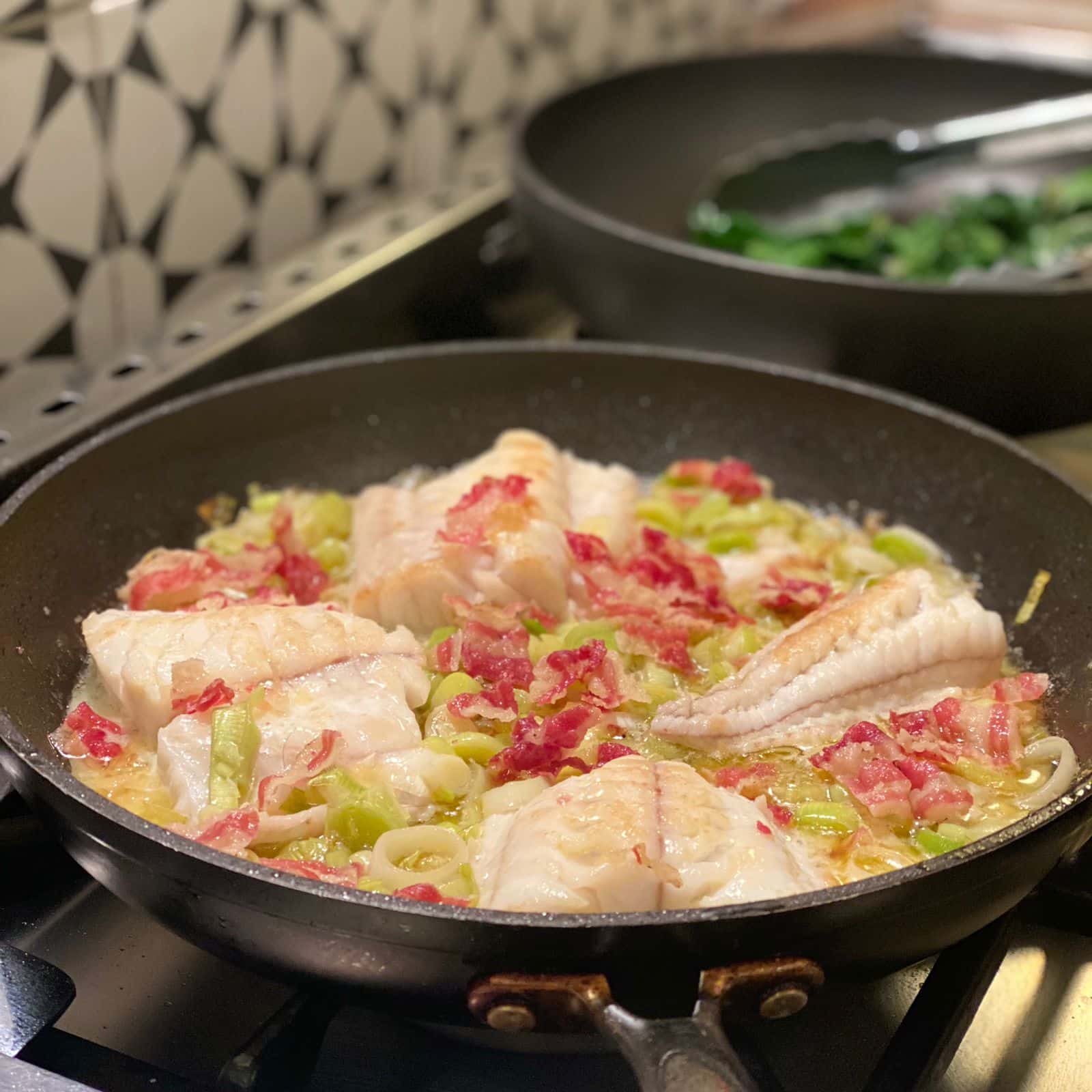 Kingklip with Buttered Leeks and Pancetta - Mother City Fish